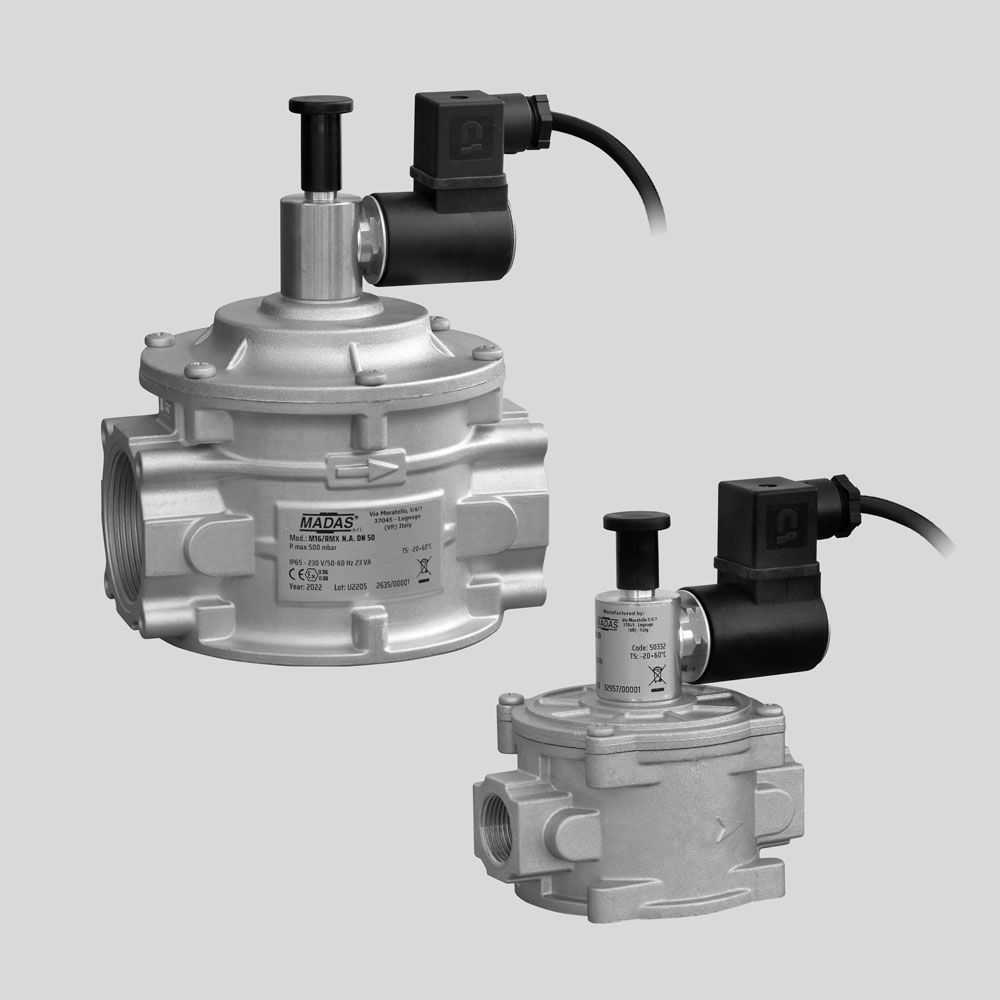 Normally Open Manual Reset Solenoid Valve for Gas M16 RMX NA